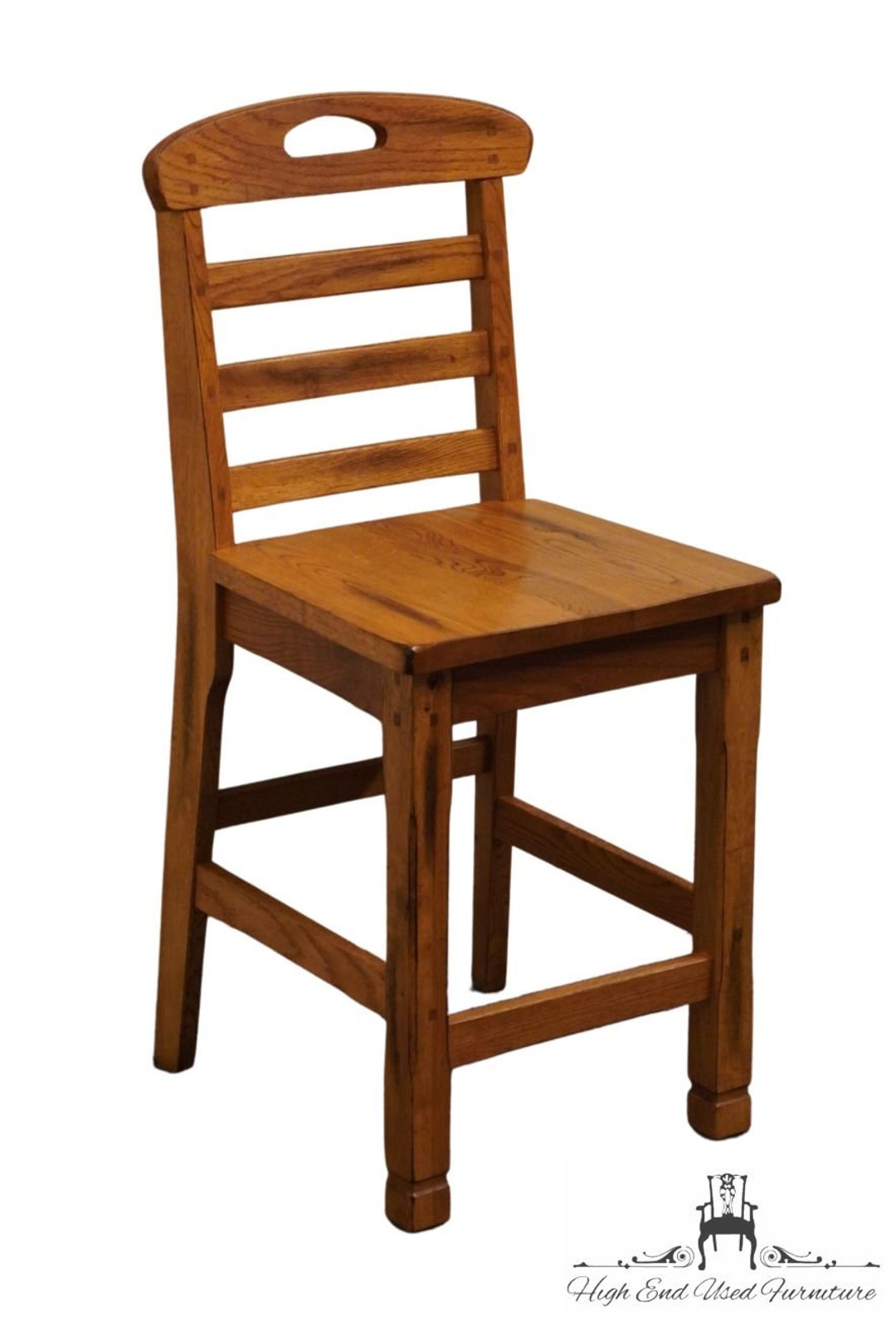 SUNNY DESIGNS Rustic Oak Ladderback Counter Height Dining Side Chair ...