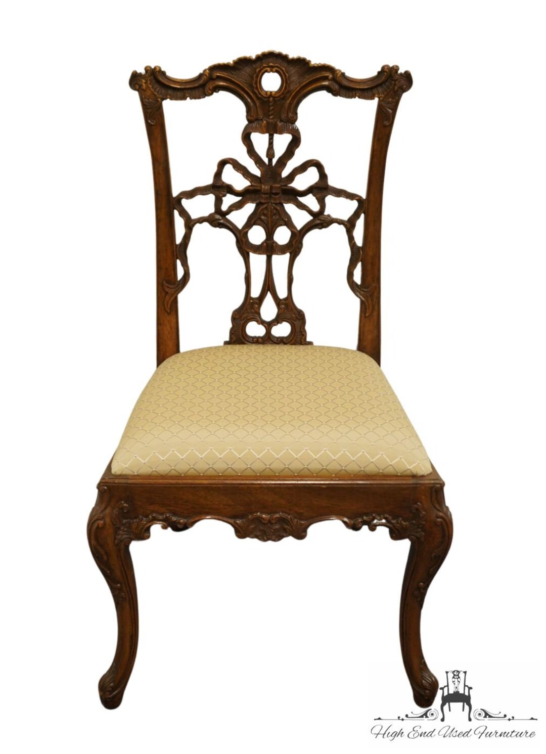 VINTAGE ANTIQUE Traditional Style Ribbon Back Dining Side Chair - Etsy