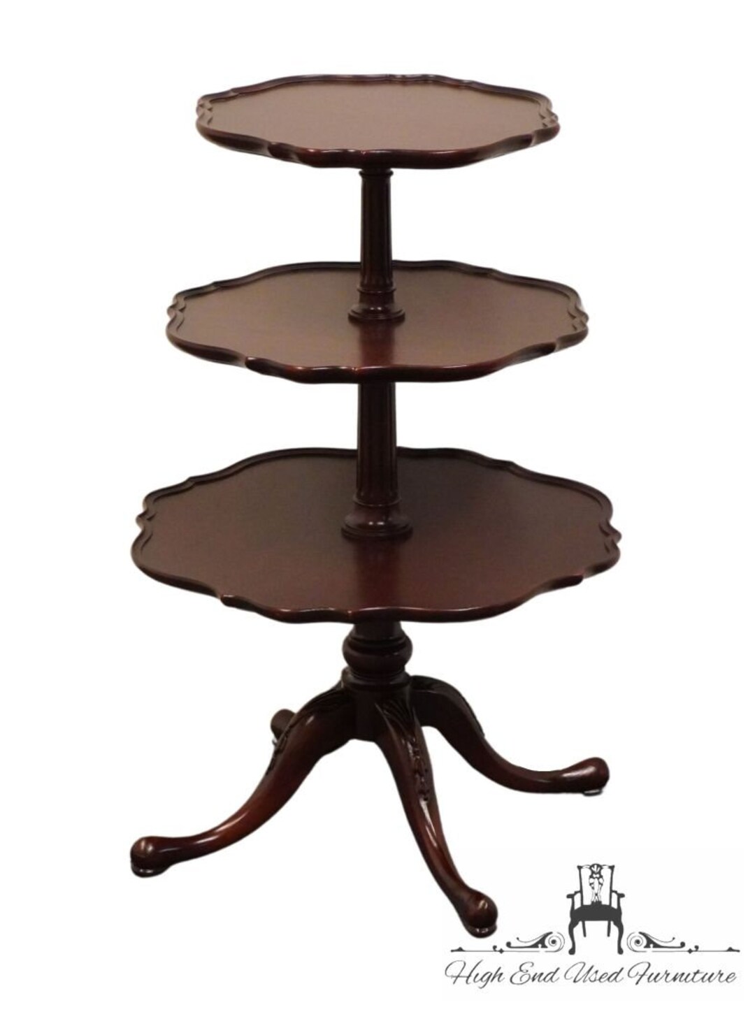 IMPERIAL Grand Rapids, MI Solid Mahogany Traditional 21" Three Tier Pie ...