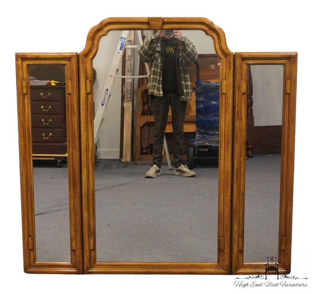 DREXEL HERITAGE Chartwell Collection Rustic European 55" Tri-view ...