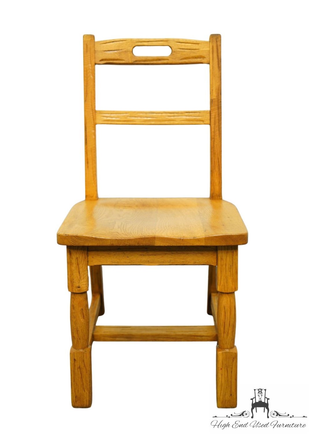 JOERNS BROTHERS FURNITURE Solid Oak Rustic Americana Side / Desk Chair ...