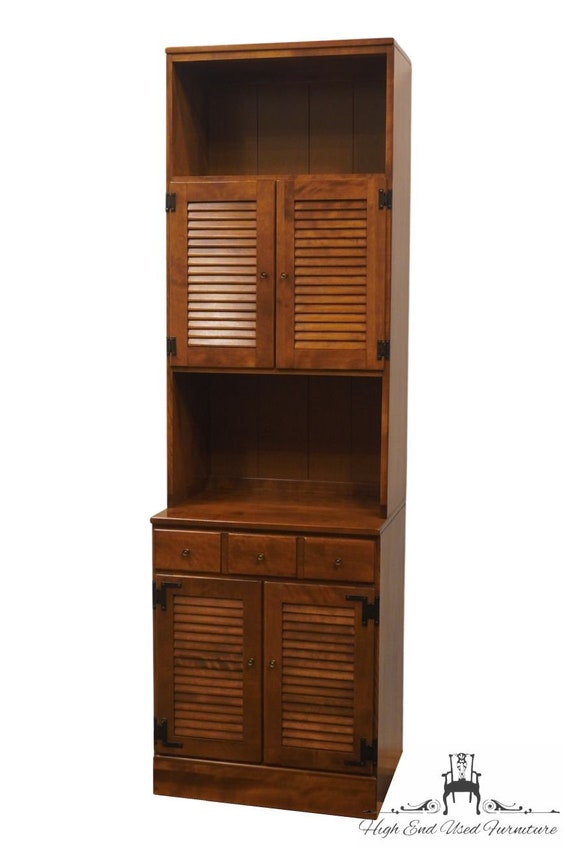 ETHAN ALLEN Heirloom Nutmeg Maple CRP Custom Room Plan 24 Shutter Door Cabinet W. Upper Cabinet Bookcase 10 4503 10 4006 Etsy