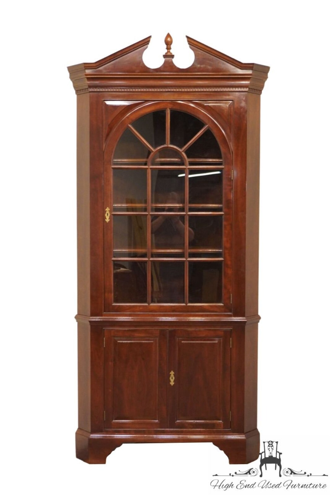 STICKLEY FURNITURE Solid Cherry Traditional Style 43 Corner Curio ...