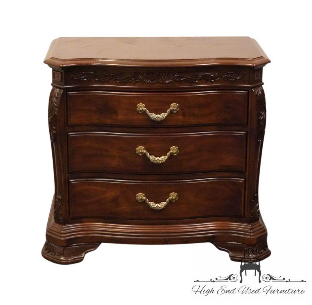 AMERICAN DREW Bob Mackie Home Collection Solid Cherry Contemporary Traditional 34 Three Drawer Nightstand 661 420 Etsy