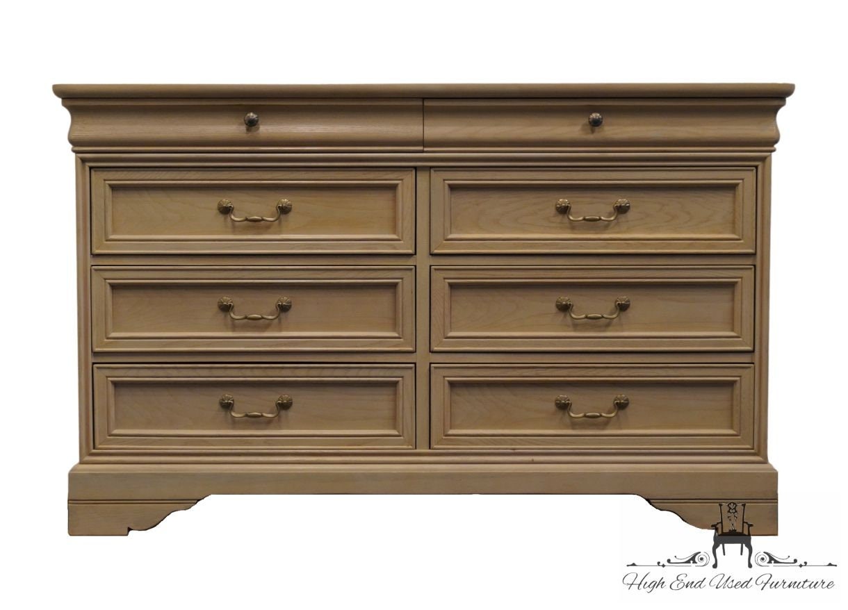 LEXINGTON FURNITURE Contemporary Modern Coastal Pickled Oak 57 Double Dresser 258 222 Etsy
