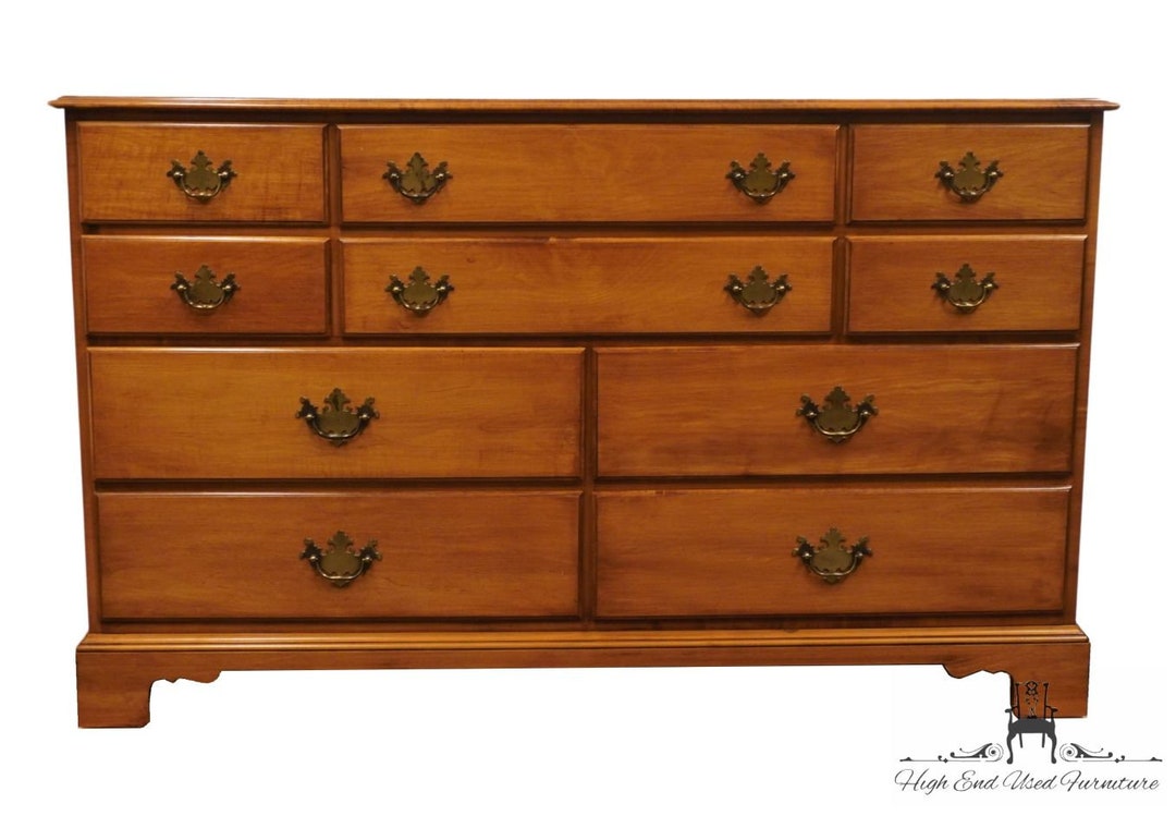 HARTFORD HOUSE Solid Hard Rock Maple Colonial Early American 57″ 10 ...
