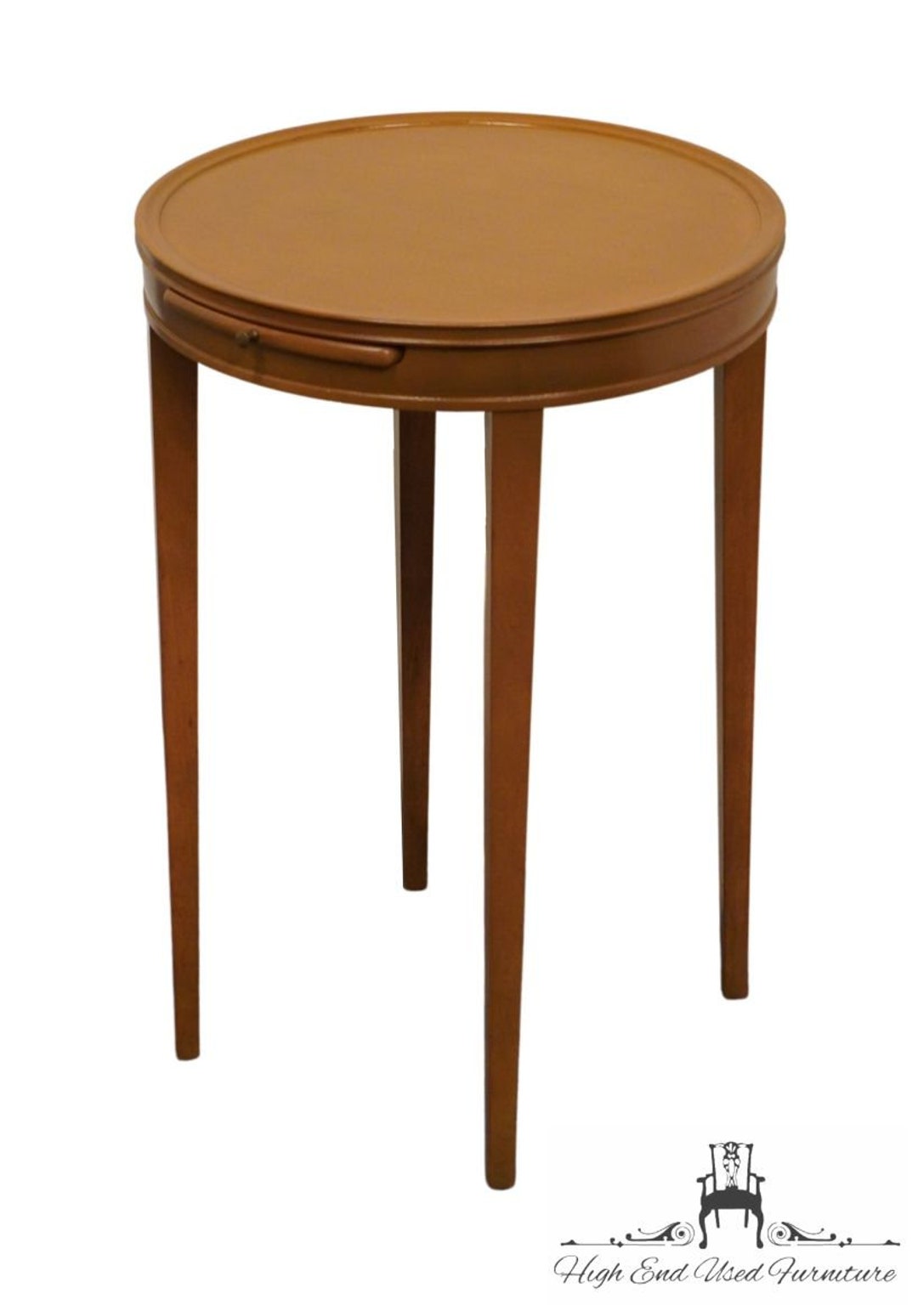 KITTINGER FURNITURE Early American Solid Maple 16" Round Accent End ...