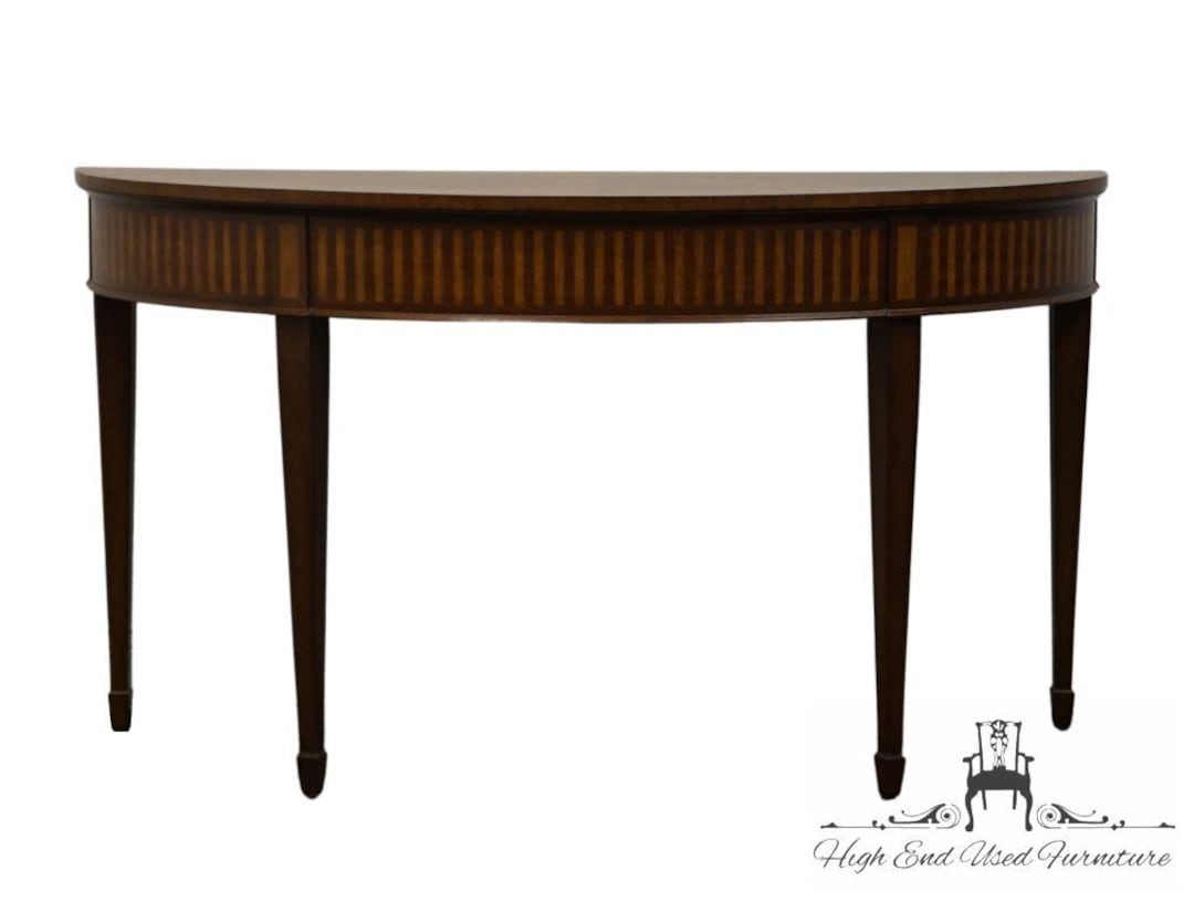 ETHAN ALLEN Newport Collection Traditional Hepplewhite Style Banded ...