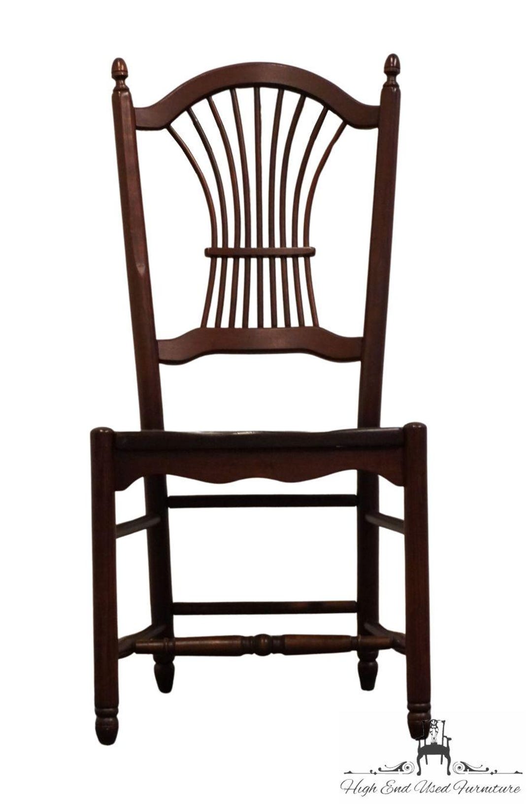 TOM SEELY Solid Cherry Country French Wheat / Sheaf Back Dining Side ...