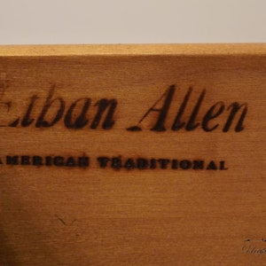 ETHAN ALLEN Heirloom Nutmeg Maple Custom Room Plan CRP Corner Desk W ...