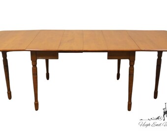 S BENT BROS Solid Hard Rock Maple Colonial Style 82 Drop Leaf Dining ...