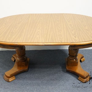 RICHARDSON BROTHERS Oak Rustic Country French 47" Round Double Pedestal ...