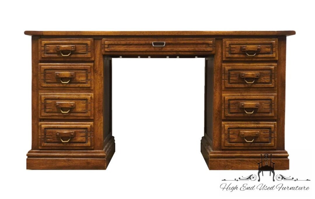 HIGH END VINTAGE Rustic Southwestern Cowboy Style 56" Writing Desk 7054 ...