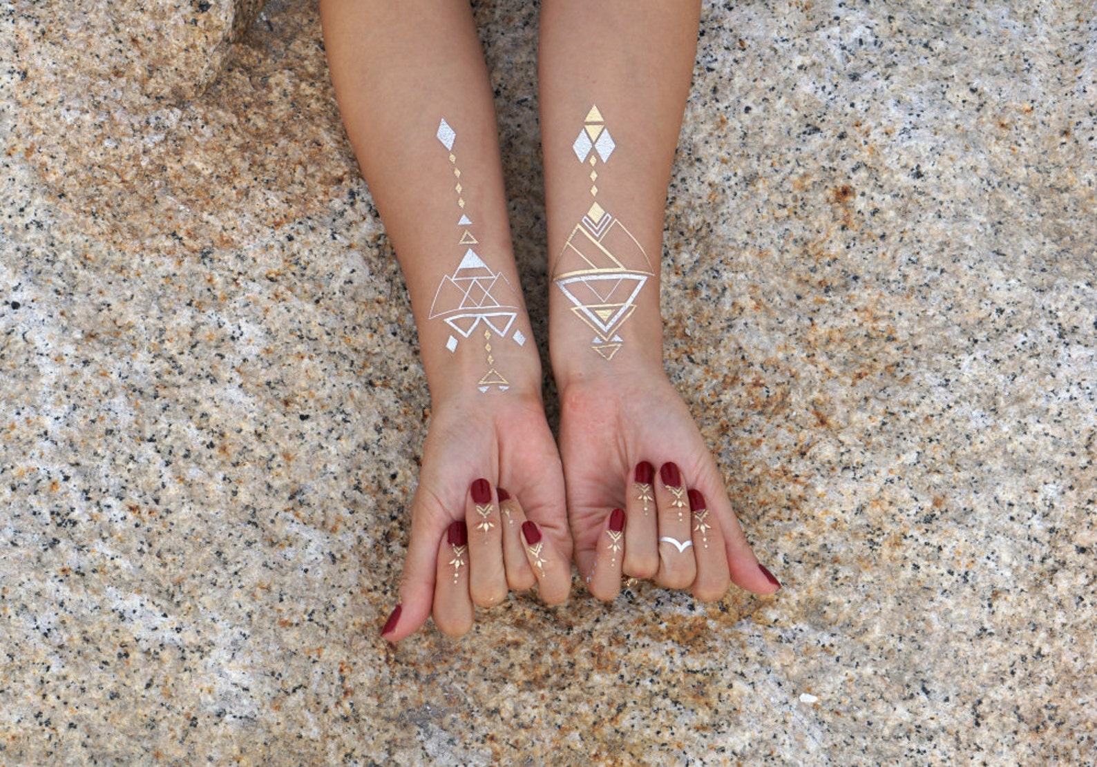 Metallic Tattoo Sticker 3 Sheets Deal With Free Shipping - Etsy