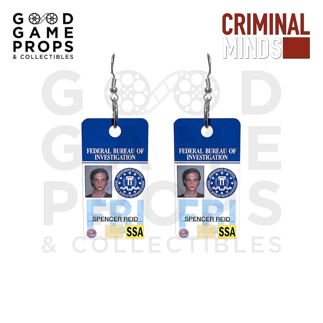 Criminal Minds | FBI ID Badge Prop Replica Earrings | PVC | Nickel Free ...