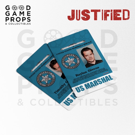 Justified Raylan Givens / Tim Gutterson U.S. Marshals ID - Etsy