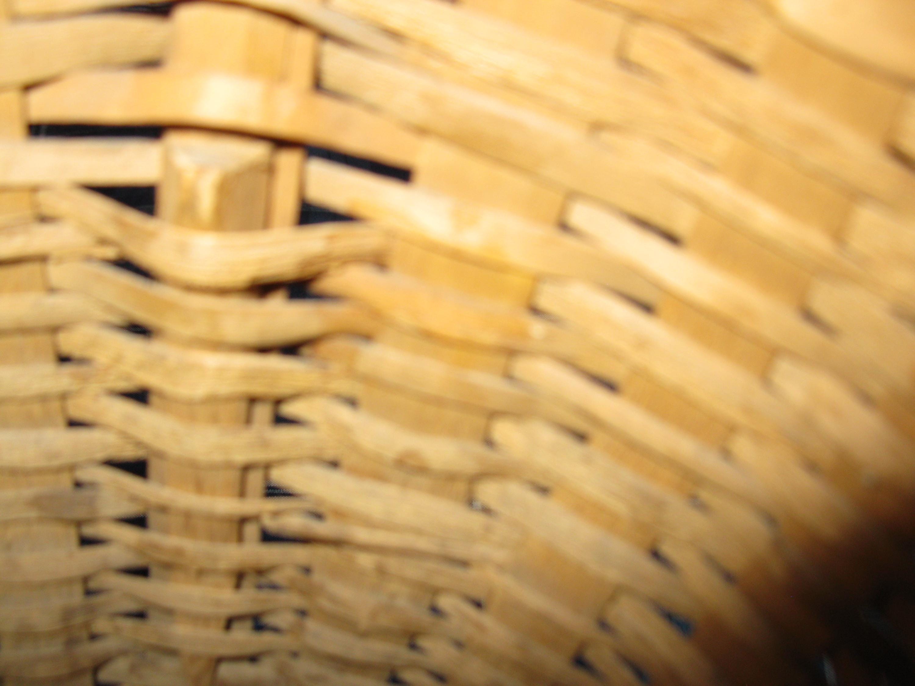 Antique Woven Oak Splint Bentwood Country Primitive Gathering Basket ...