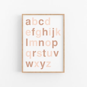Alphabet Poster | Kids Art | Modern | Educational Decor | Digital ...