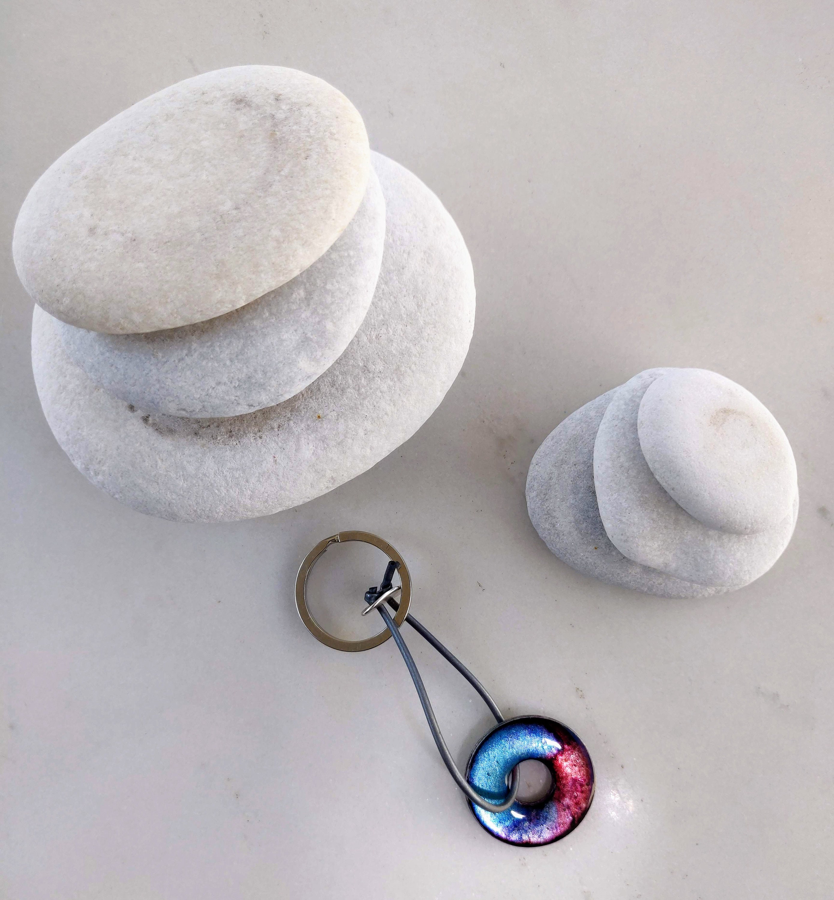 17. Unique handmade colorful metal keychain | Etsy