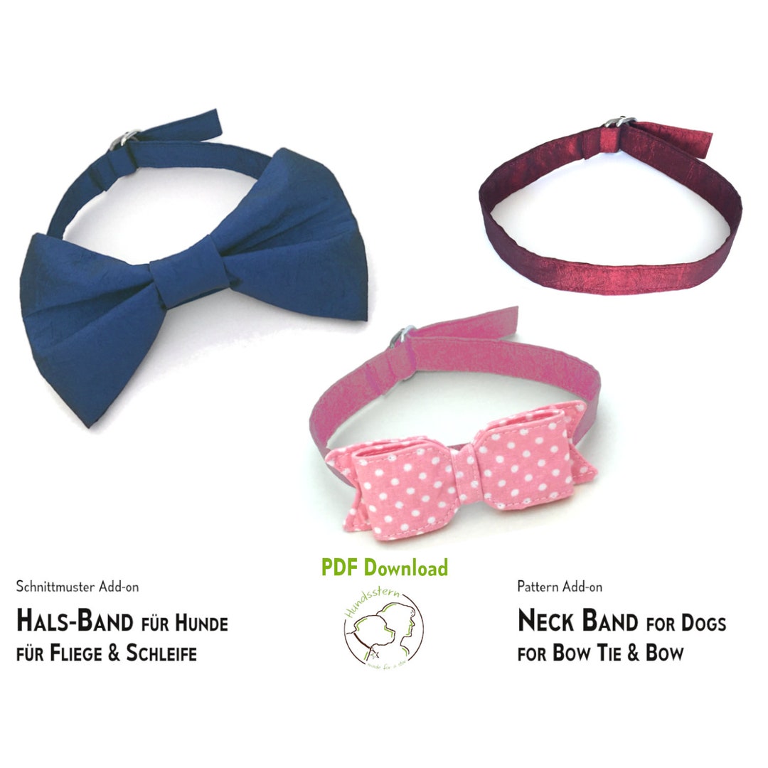 Neck BAND Add-on, Sewing Instructions Supplement to Bow Tie or Bow. PDF ...
