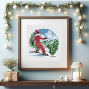 Girl Skiing Cross Stitch Pattern PDF+SAGA Winter Sport Embroidery ...