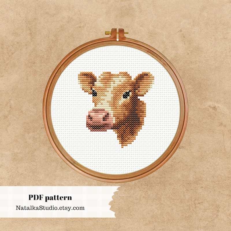 Primitive Cow Pattern - Etsy