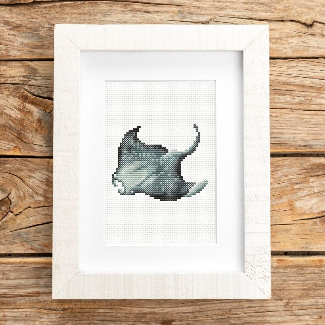 Manta Rays Cross Stitch Pattern PDF Stingray Embroidery Ocean Animal ...