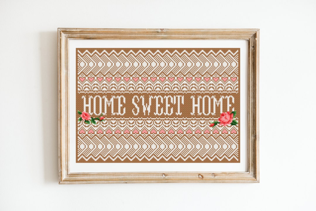 Home Sweet Home Cross Stitch Pattern PDF Modern Counted Cross Stitch ...