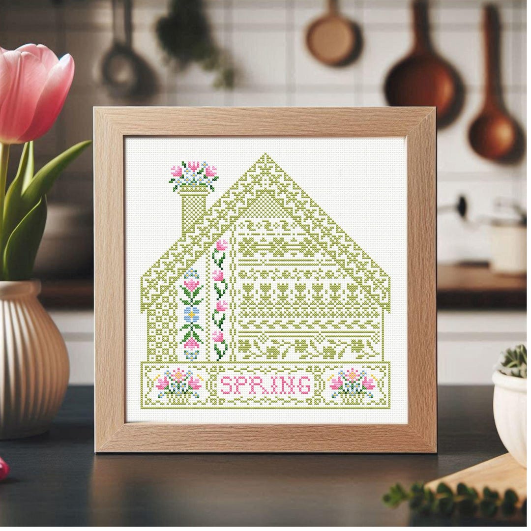 Spring Sampler Cross Stitch Pattern PDF+SAGA Seasons Embroidery House ...