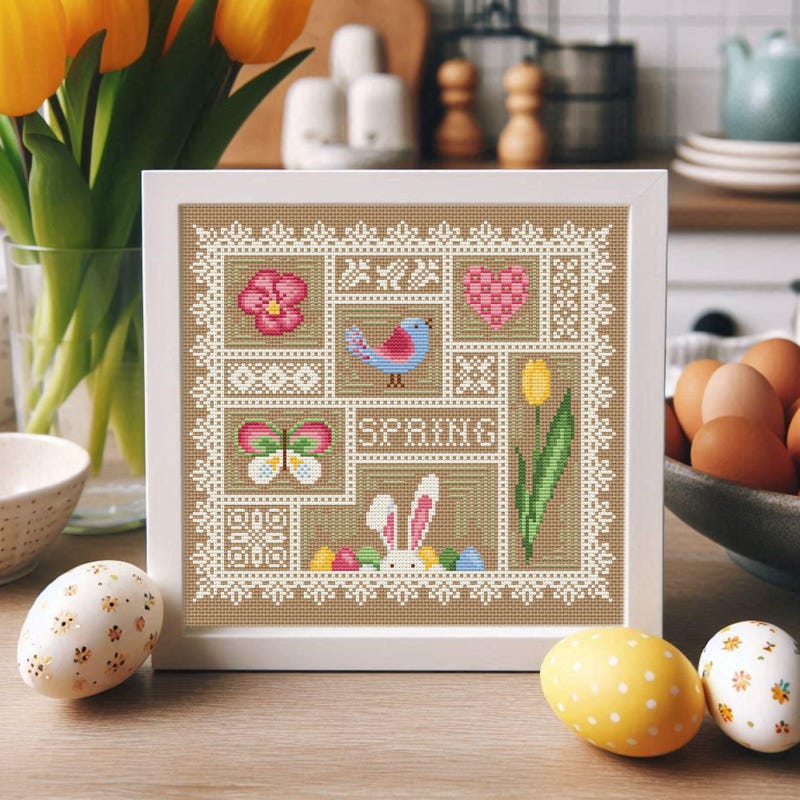 Spring Cross Stitch - Etsy