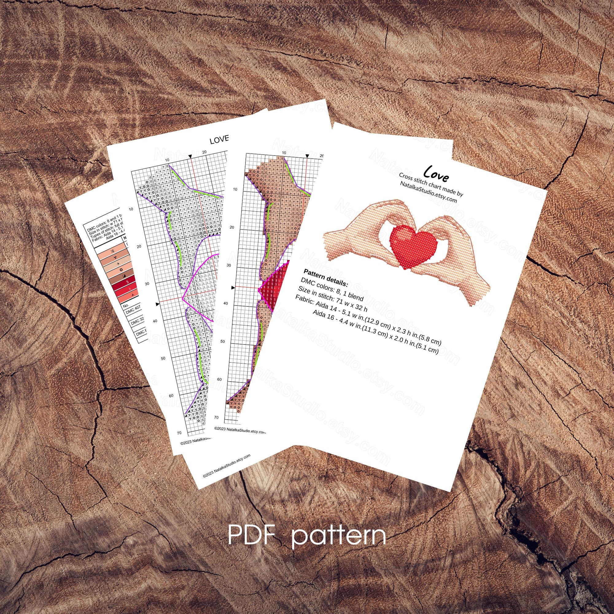 Hands With Heart Cross Stitch Pattern Love Embroidery Romance Cross ...