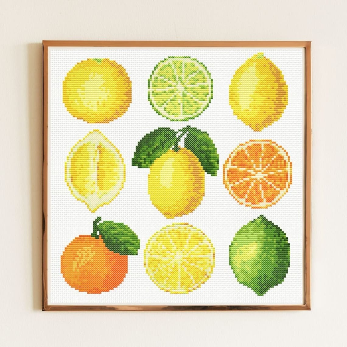 Citrus Fruit Cross Stitch Pattern PDF Lemon Cross Stitch - Etsy