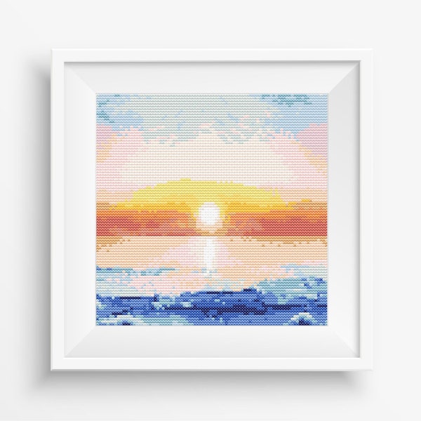 Sunrise Cross Stitch - Etsy