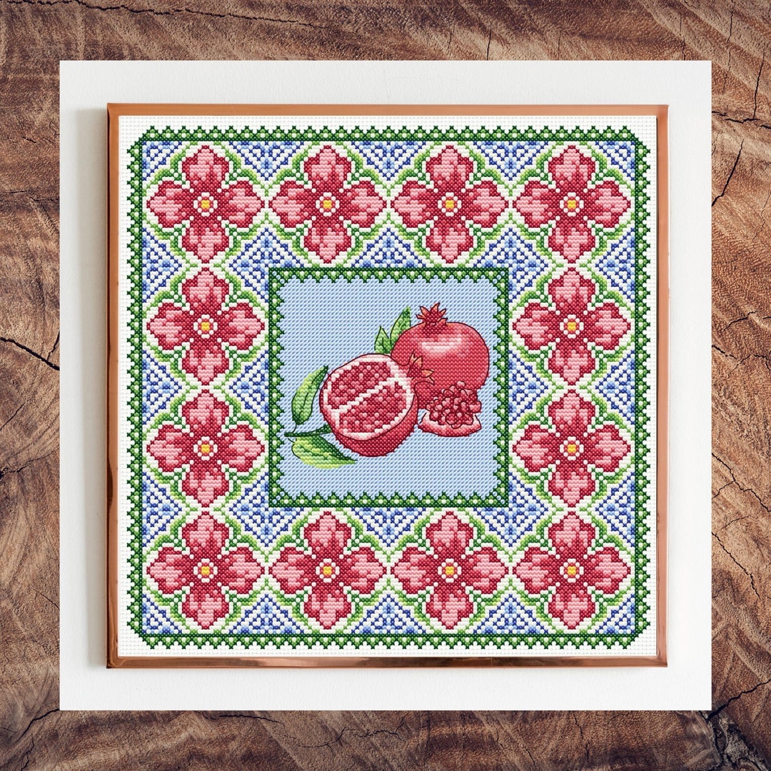 Pomegranate Sampler Cross Stitch Pattern PDF Kitchen Cross Stitch ...