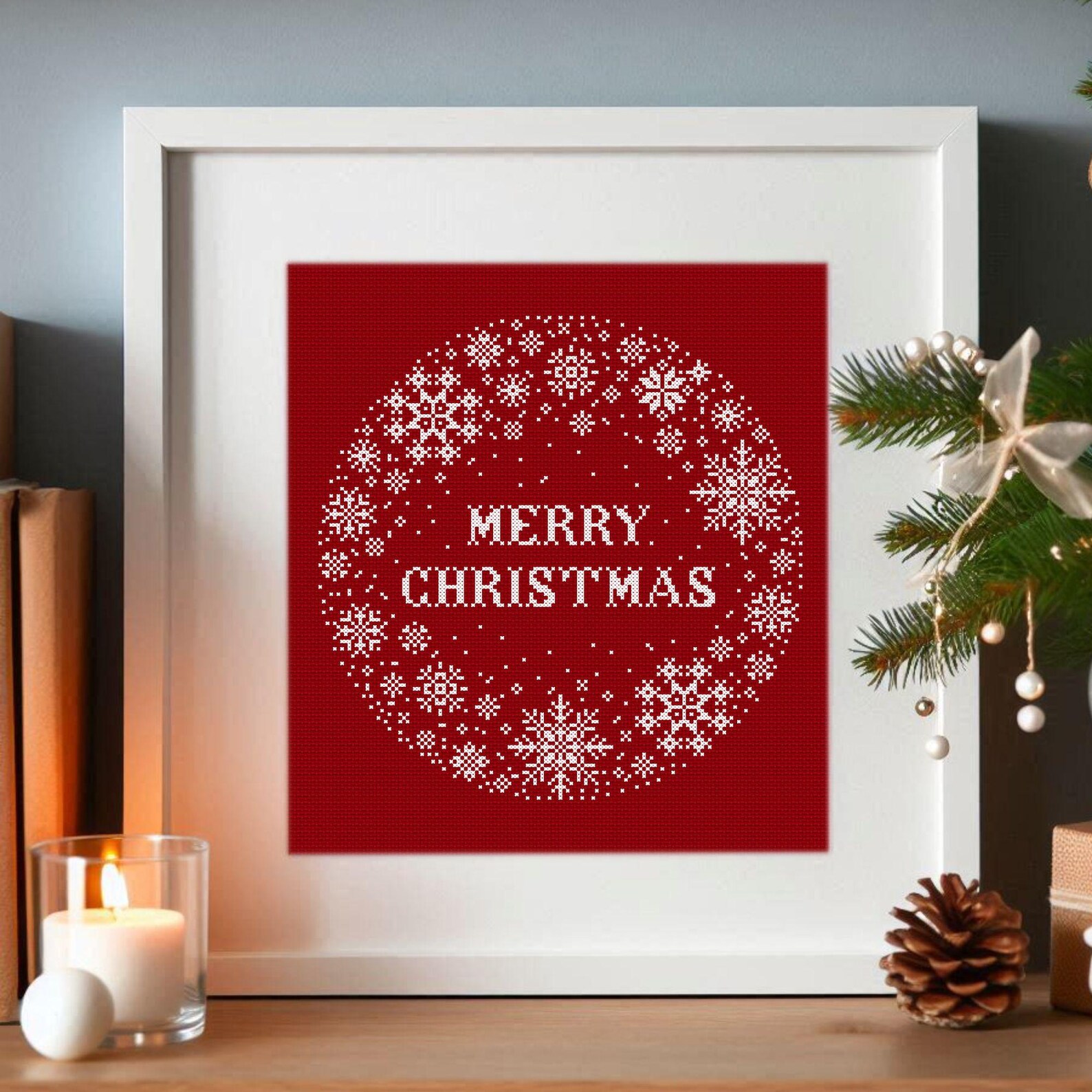 Merry Christmas Sampler: Easy Holiday Cross Stitch Pattern - Etsy
