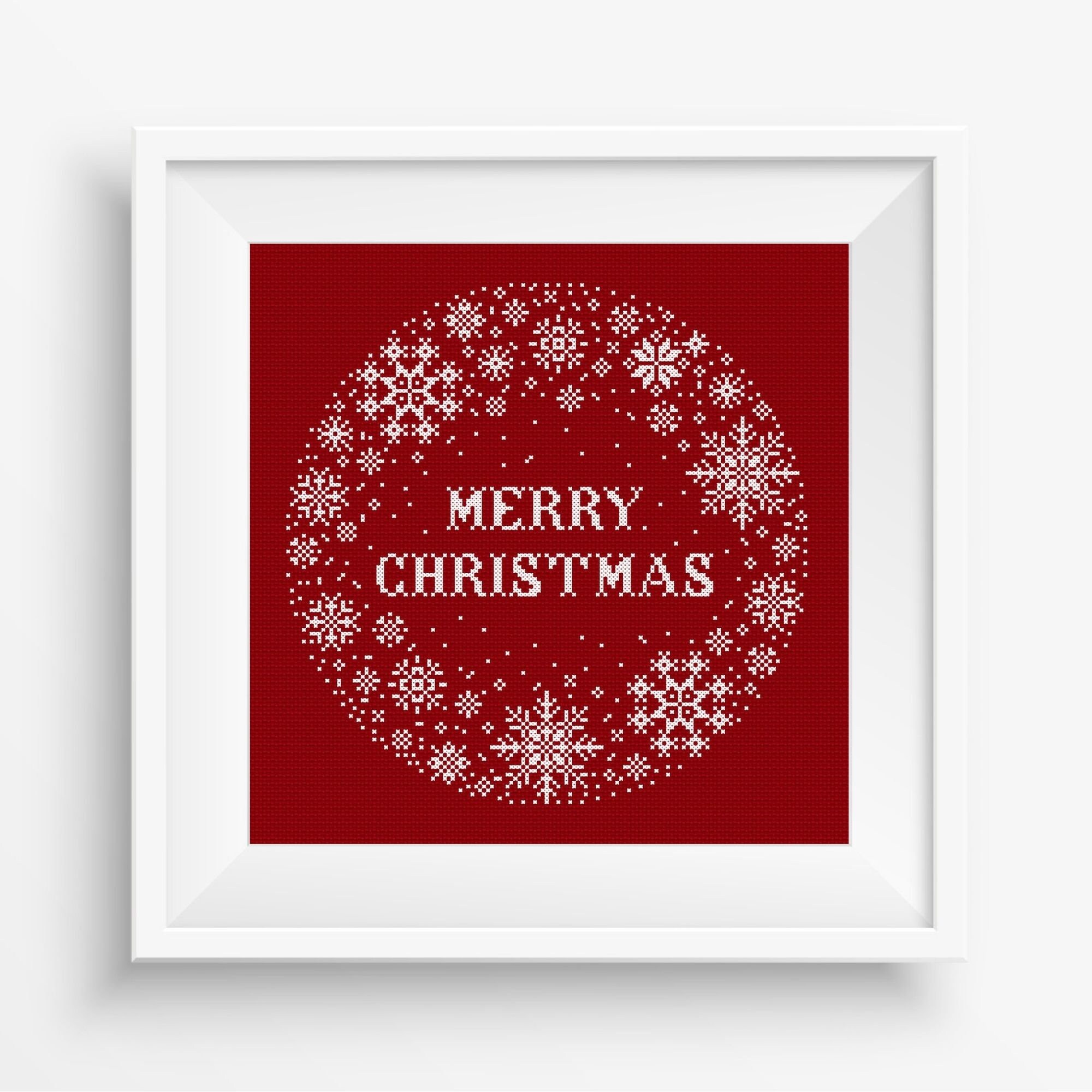 Merry Christmas Sampler: Easy Holiday Cross Stitch Pattern - Etsy