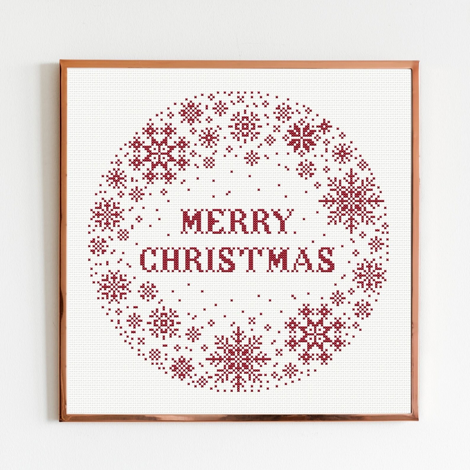 Merry Christmas Sampler: Easy Holiday Cross Stitch Pattern - Etsy