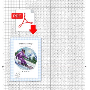 Girl Snowboarding Cross Stitch Pattern: Winter Sport Embroidery - Etsy