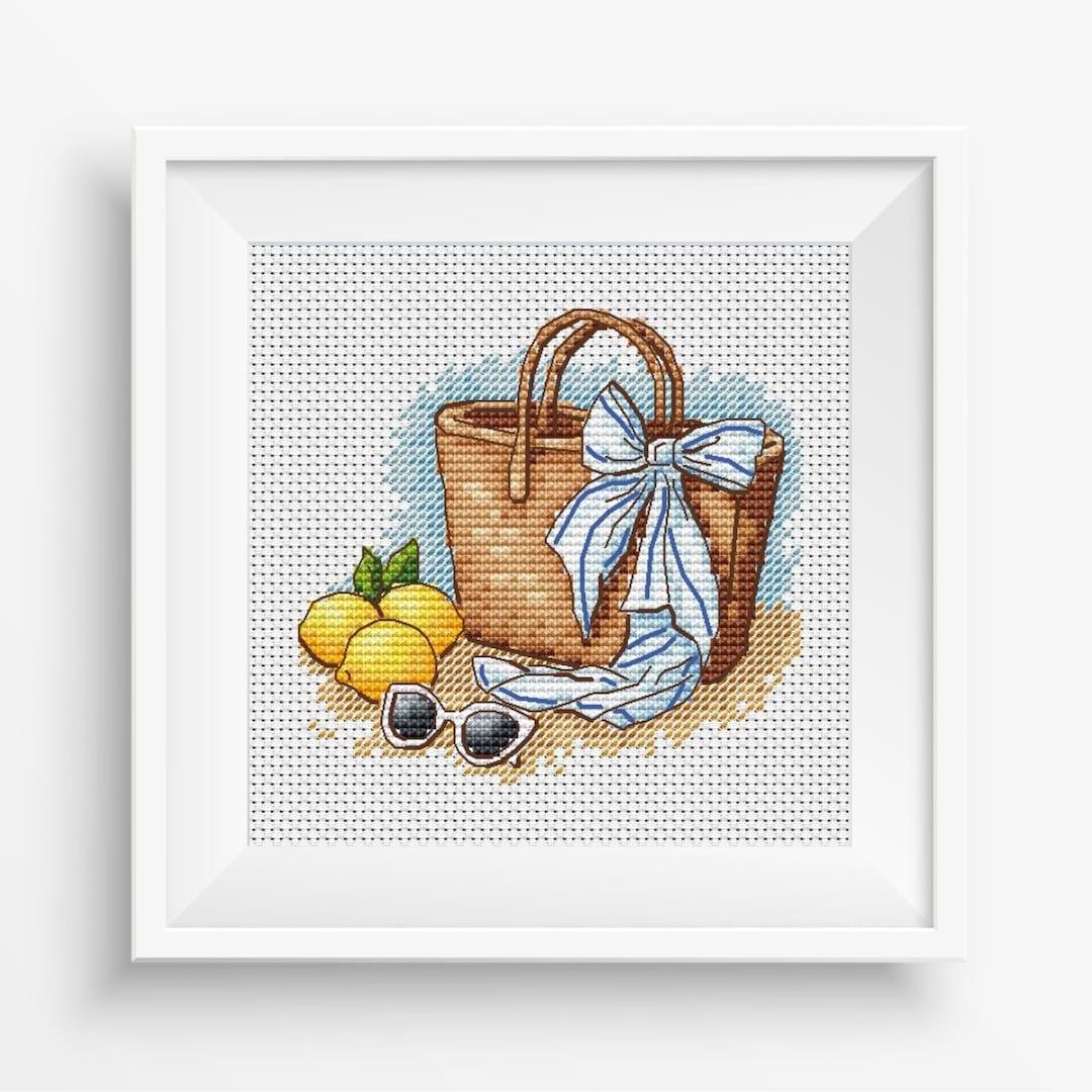Summer Cross Stitch Pattern Lemons Embroidery Small Cross Stitch Summer ...