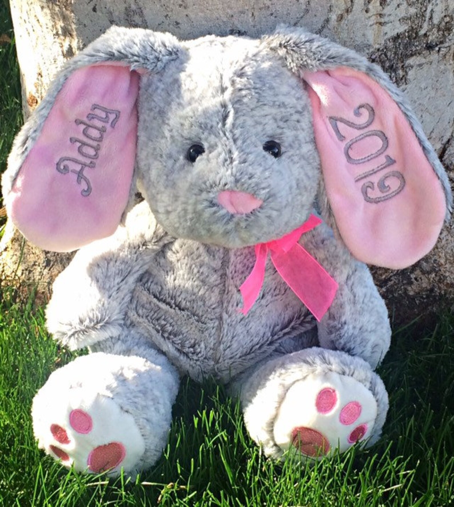 Personalized stuffed animal bunny new baby giftpersonalized | Etsy