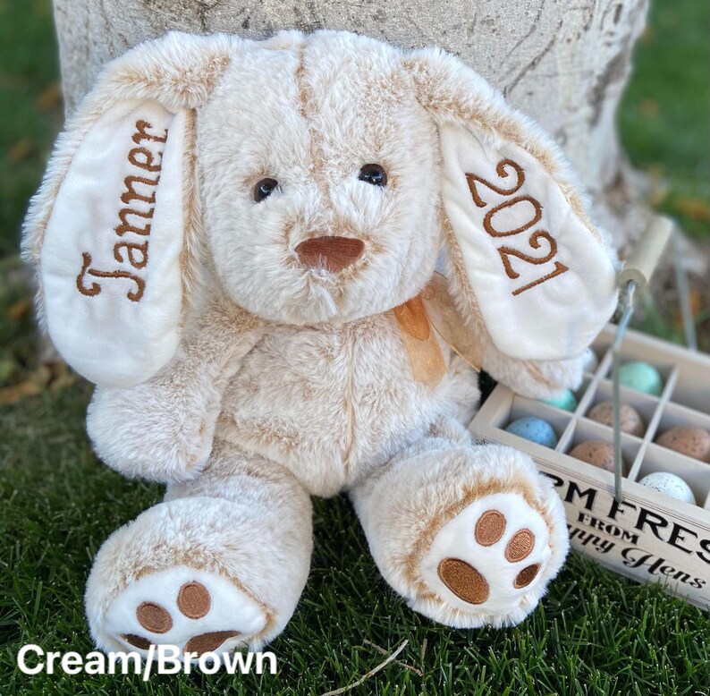 Personalized Stuffed Animal Bunny New Baby Giftpersonalized - Etsy