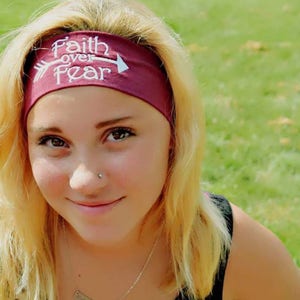 Faith Over Fear Embroidered Headband, Faith Headband, Inspirational ...
