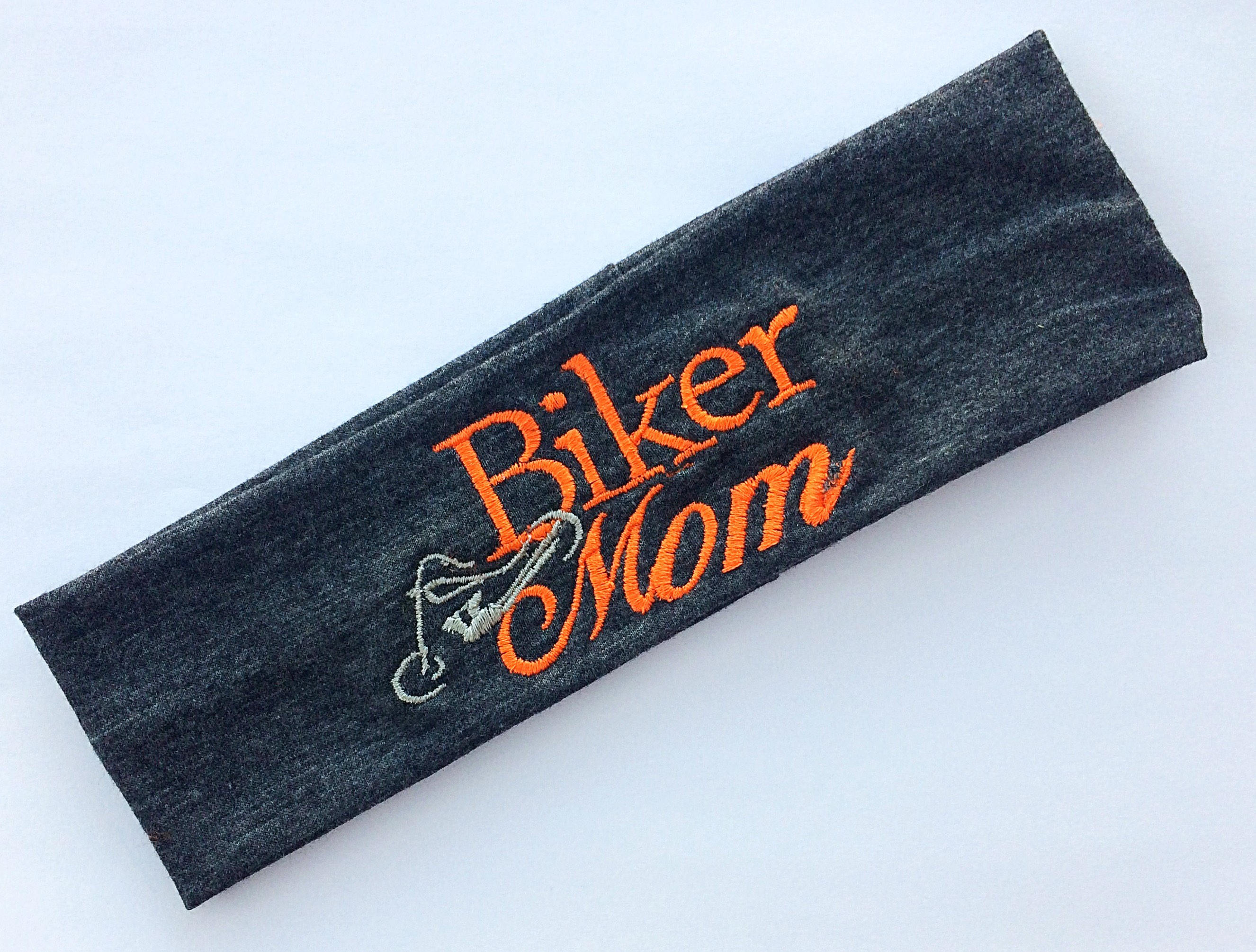 Biker Mom Embroidered Headband Biker Babe Motorcycle - Etsy