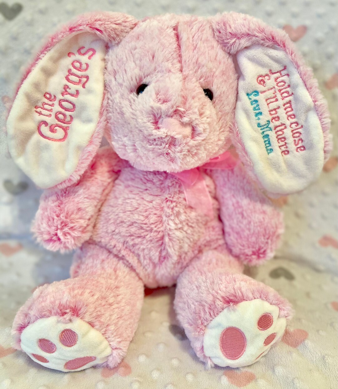 Memory Bunny,embroidered,grief Gift for Kids,grief Gift Child,memory ...