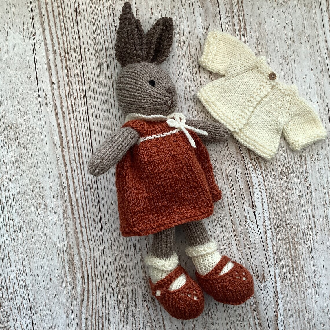 Hand Knitted Bunny, Knitted Rabbit, Easter Gift, Girls Gift - Etsy UK