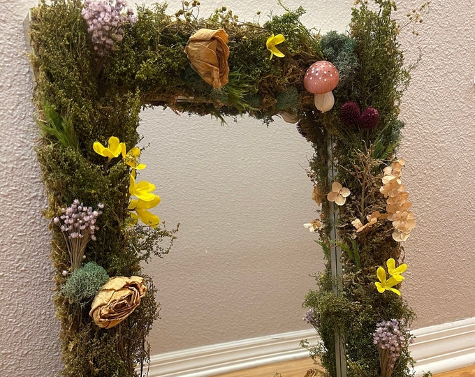 Mushroom Gift Fantasy Moss Mirror for Girls and Women With Mushrooms ...