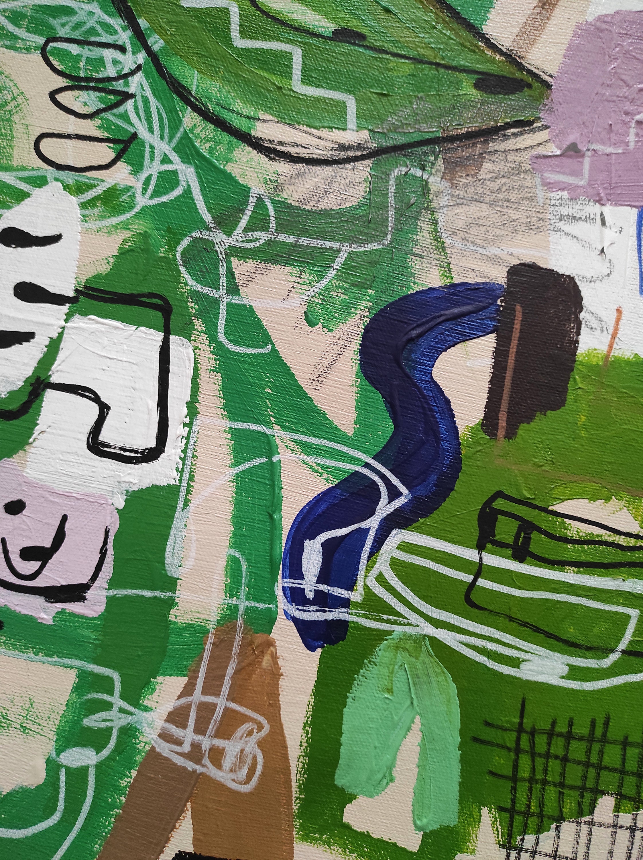 Modern Abstract Painting Green Original Painting Contemporary | Etsy