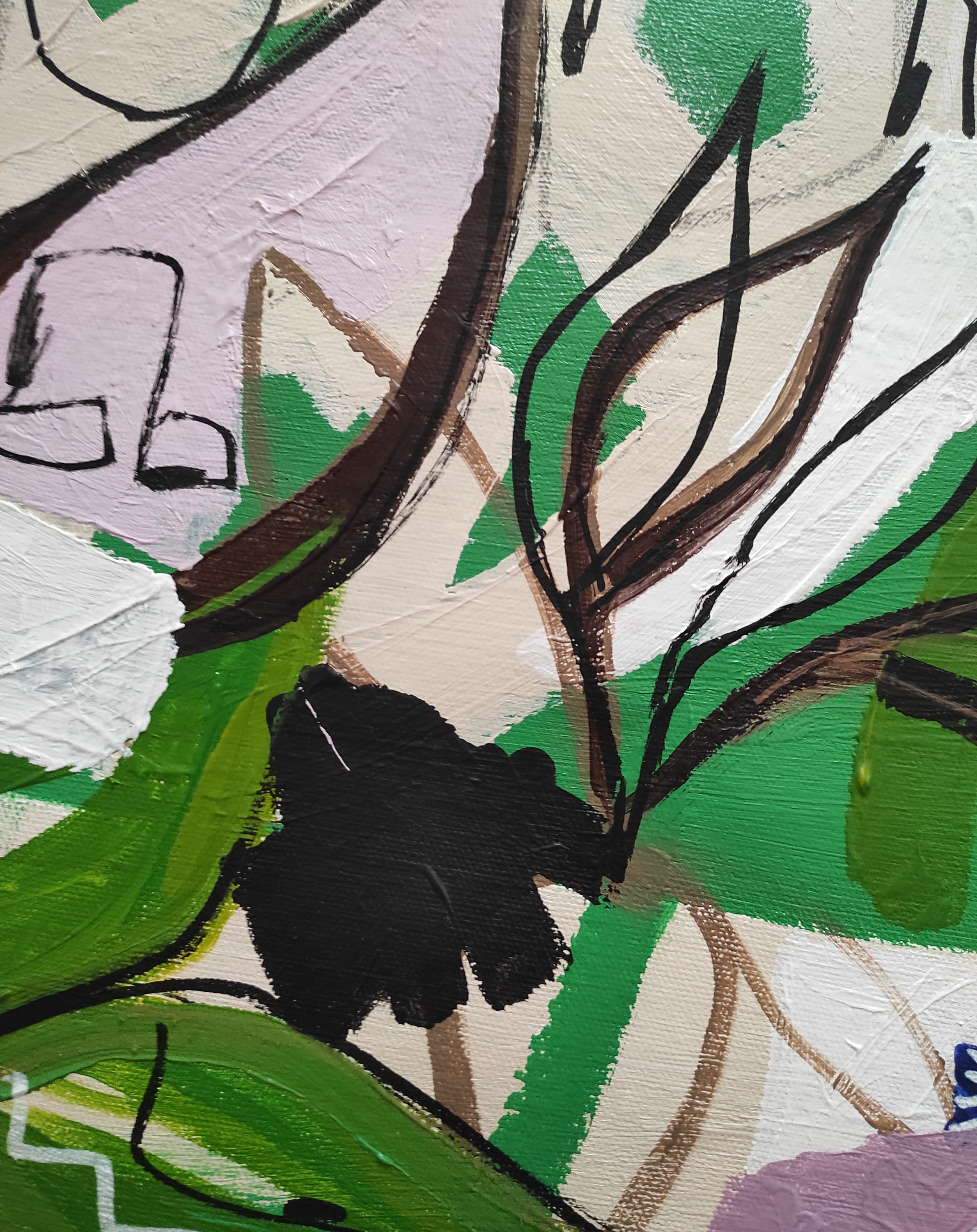 Modern Abstract Painting Green Original Painting Contemporary | Etsy