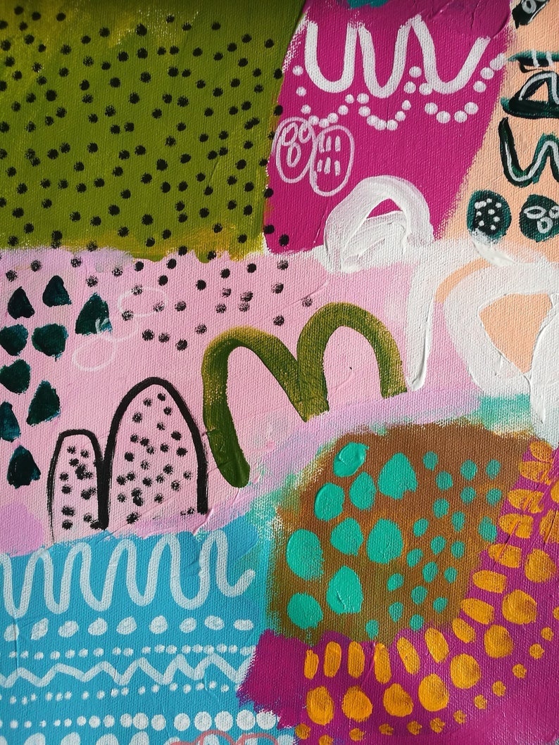 30x60 Inches Abstract Painting Colorful Original - Etsy