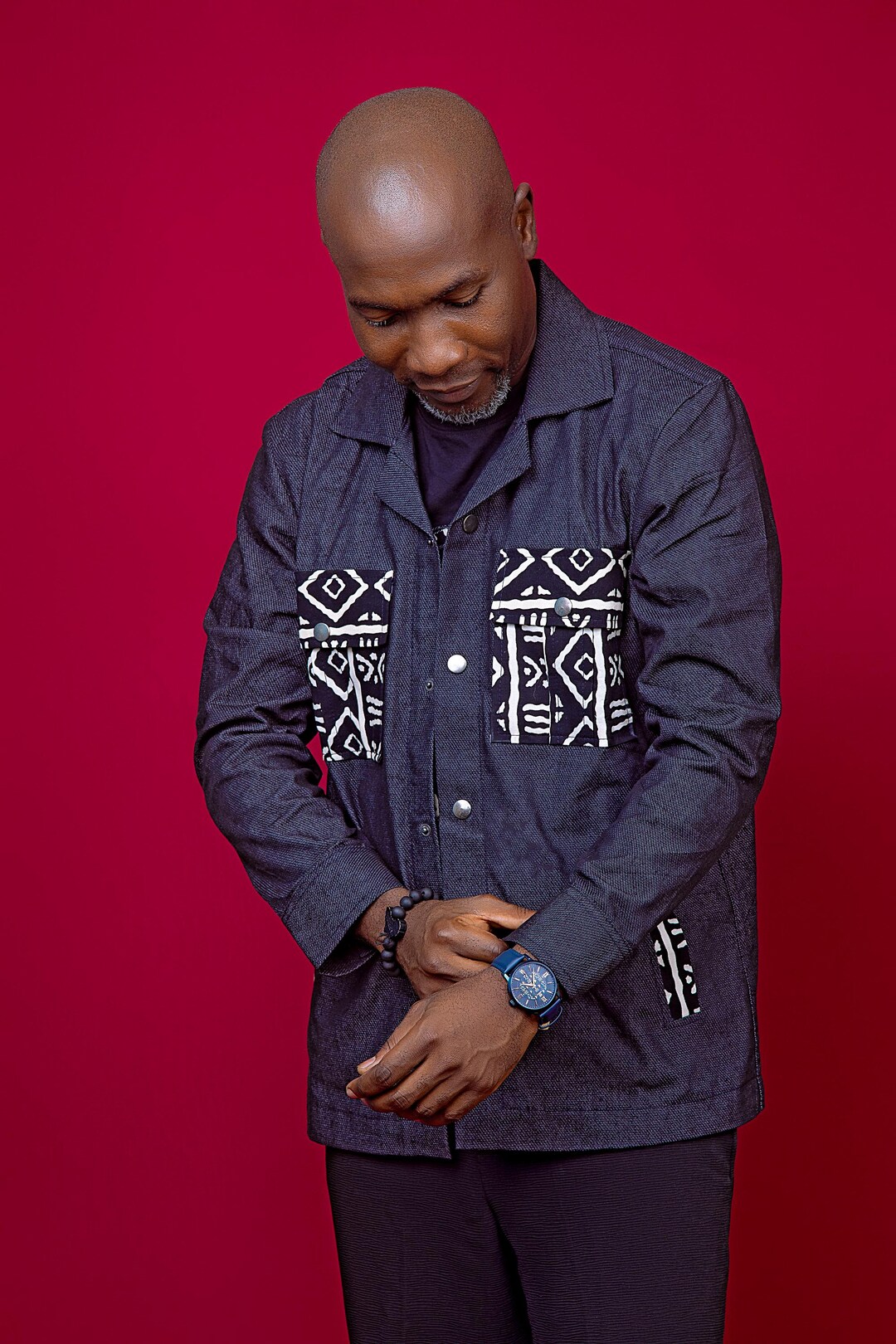 Customized Jean Jacket With African Print Fabric (wax) - Etsy